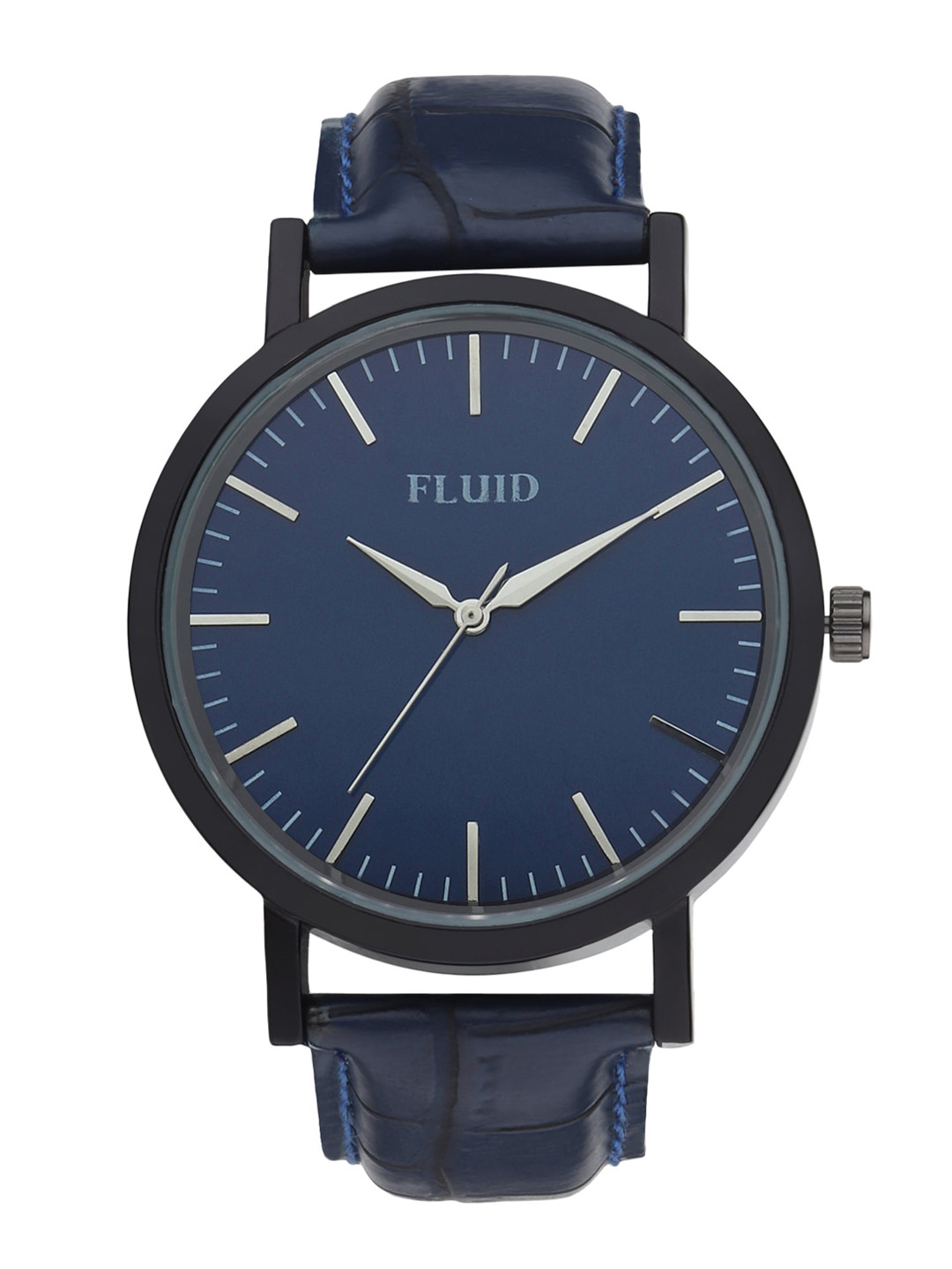 Buy FLUID Men Blue Analogue Leather Watch FL 805G BK01 - Watches for ...