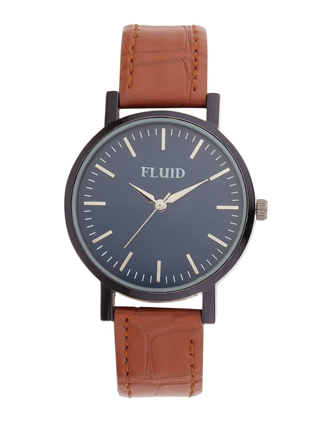 Buy FLUID Women Brown & Blue Leather Analogue Watch FL 802L BL01 ...