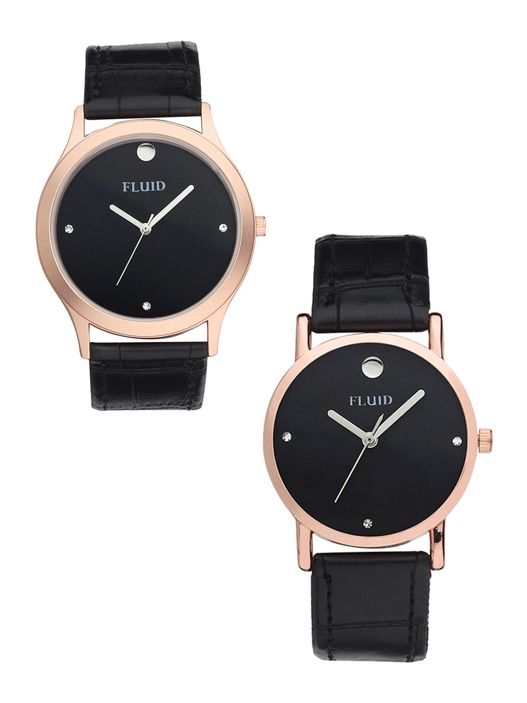 Buy FLUID Unisex Black Analogue FLUID Couple Watch FL 784PR BK0 ...