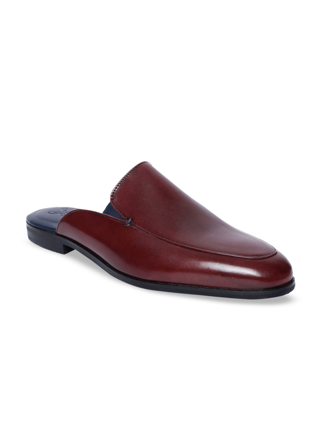 Buy Rare Rabbit Men Maroon Leather Mule Sneakers - Casual Shoes for Men ...