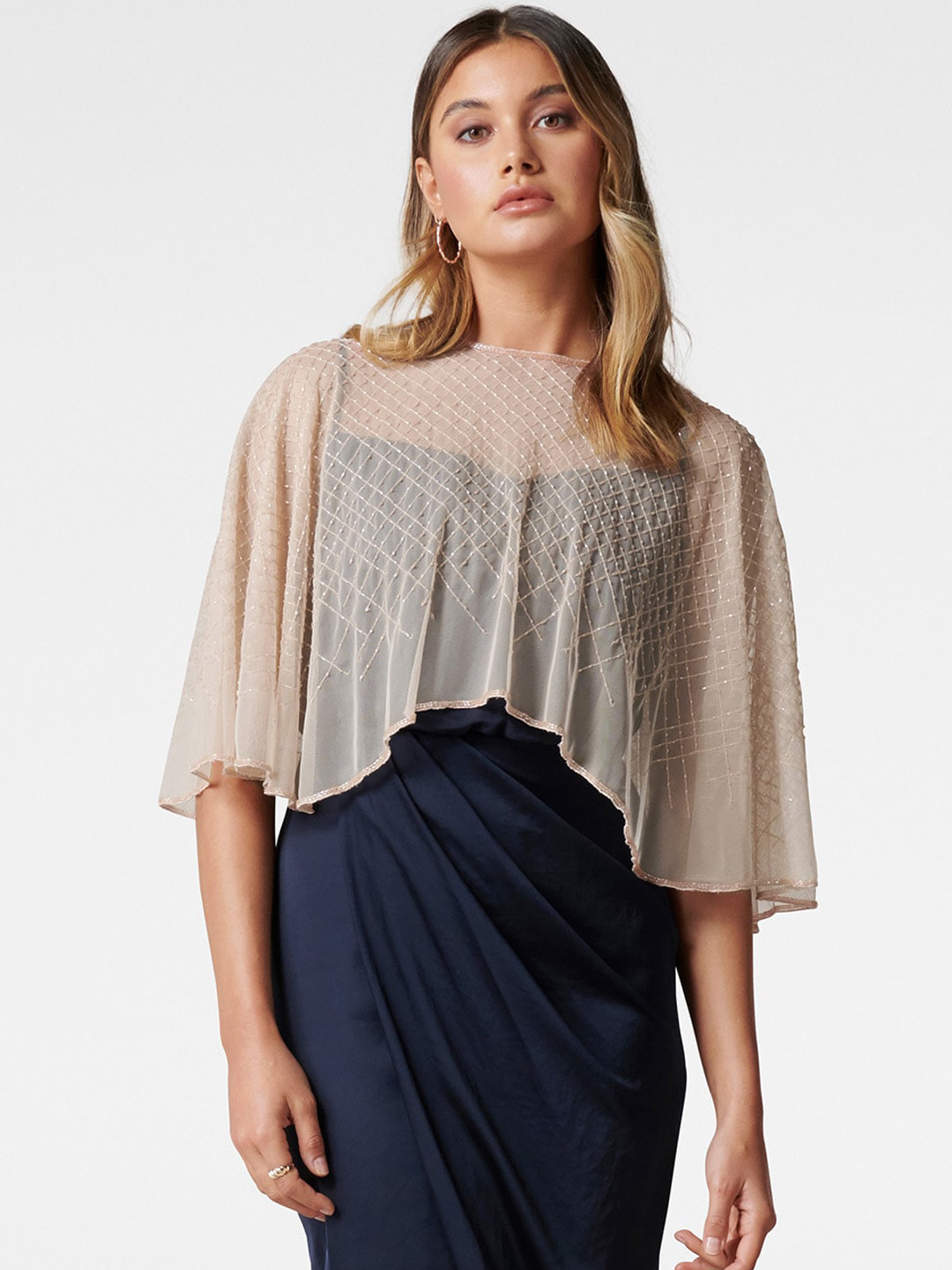 Buy Forever New Pink Embellished Cape Style Top - Tops for Women ...