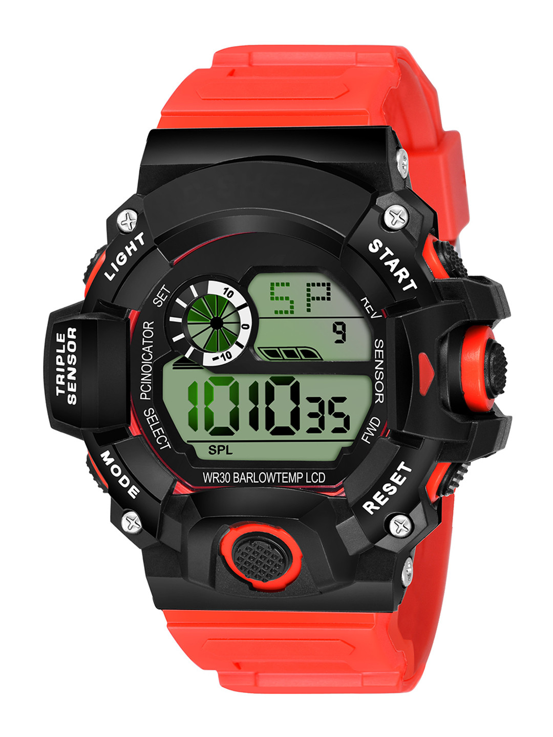 Buy SWADESI STUFF Unisex Kids Neon Red & Black Digital Watch - Watches ...