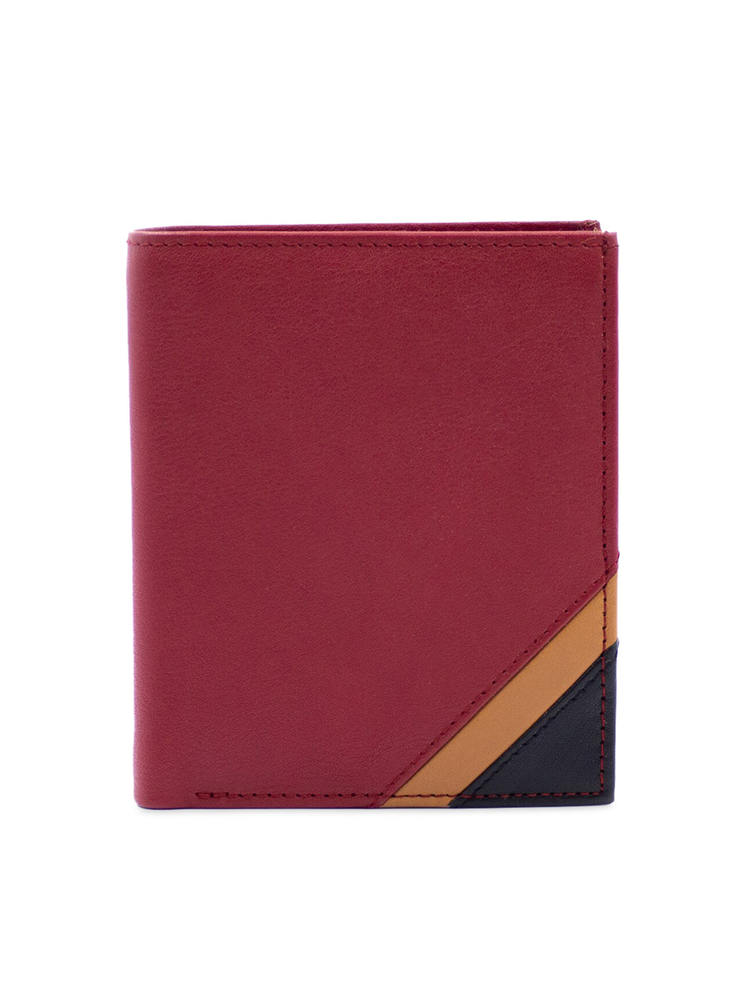 Buy RICH BORN Men Red Solid Leather RFID Two Fold Wallet - Wallets for ...