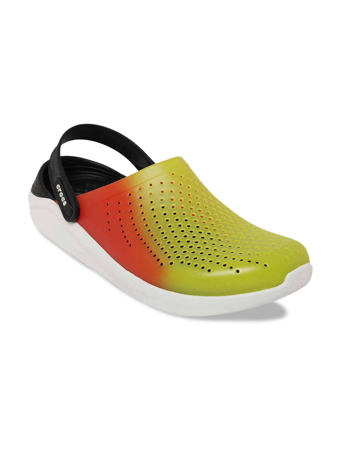 Buy Crocs Men Literide Lime Green & Orange Clogs - Sandals for Men ...