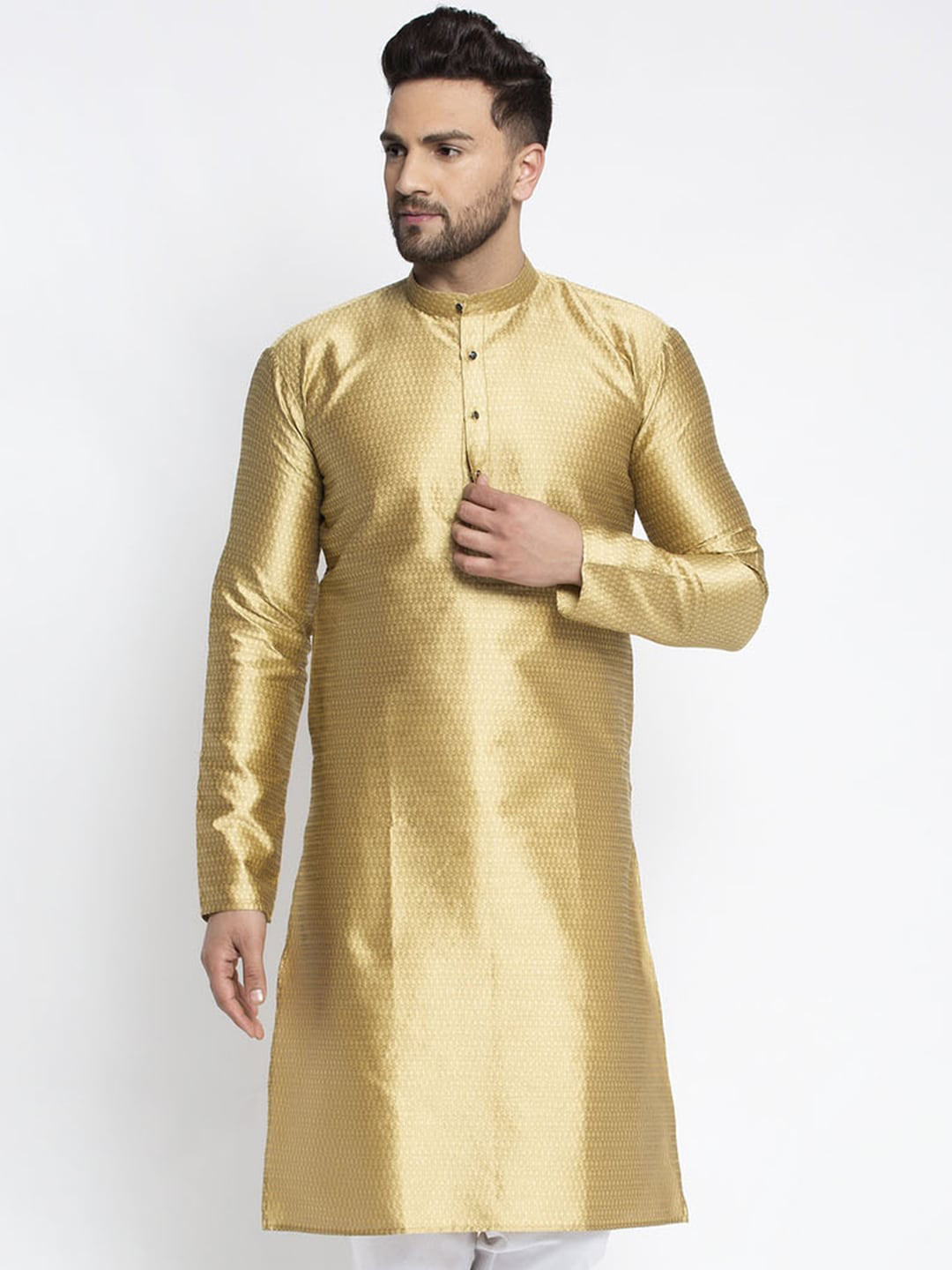 Buy Jompers Men Gold Toned Kurta - Kurtas for Men 13955958 | Myntra