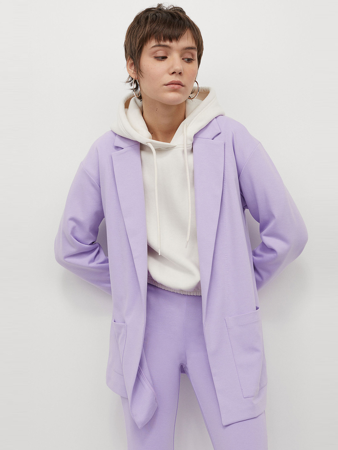 Buy H&M Women Lavender Jersey Jacket - Blazers for Women 13964816 | Myntra