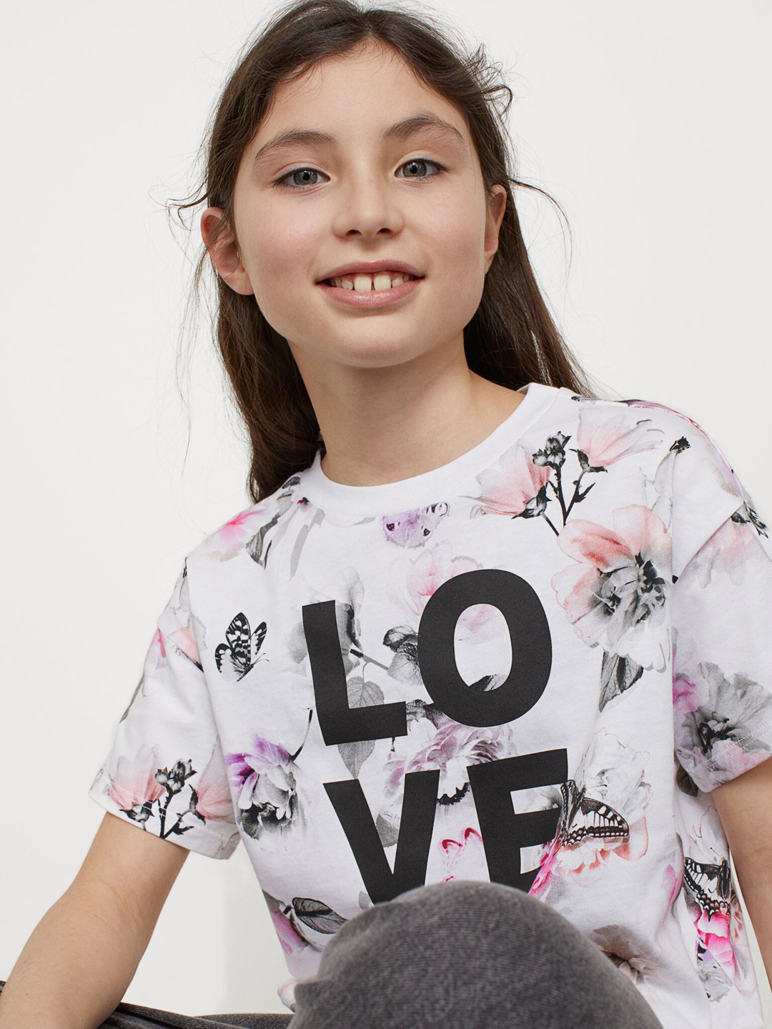 Buy H&M Girls White Printed Drawstring Top - Tops for Girls 13969728 ...