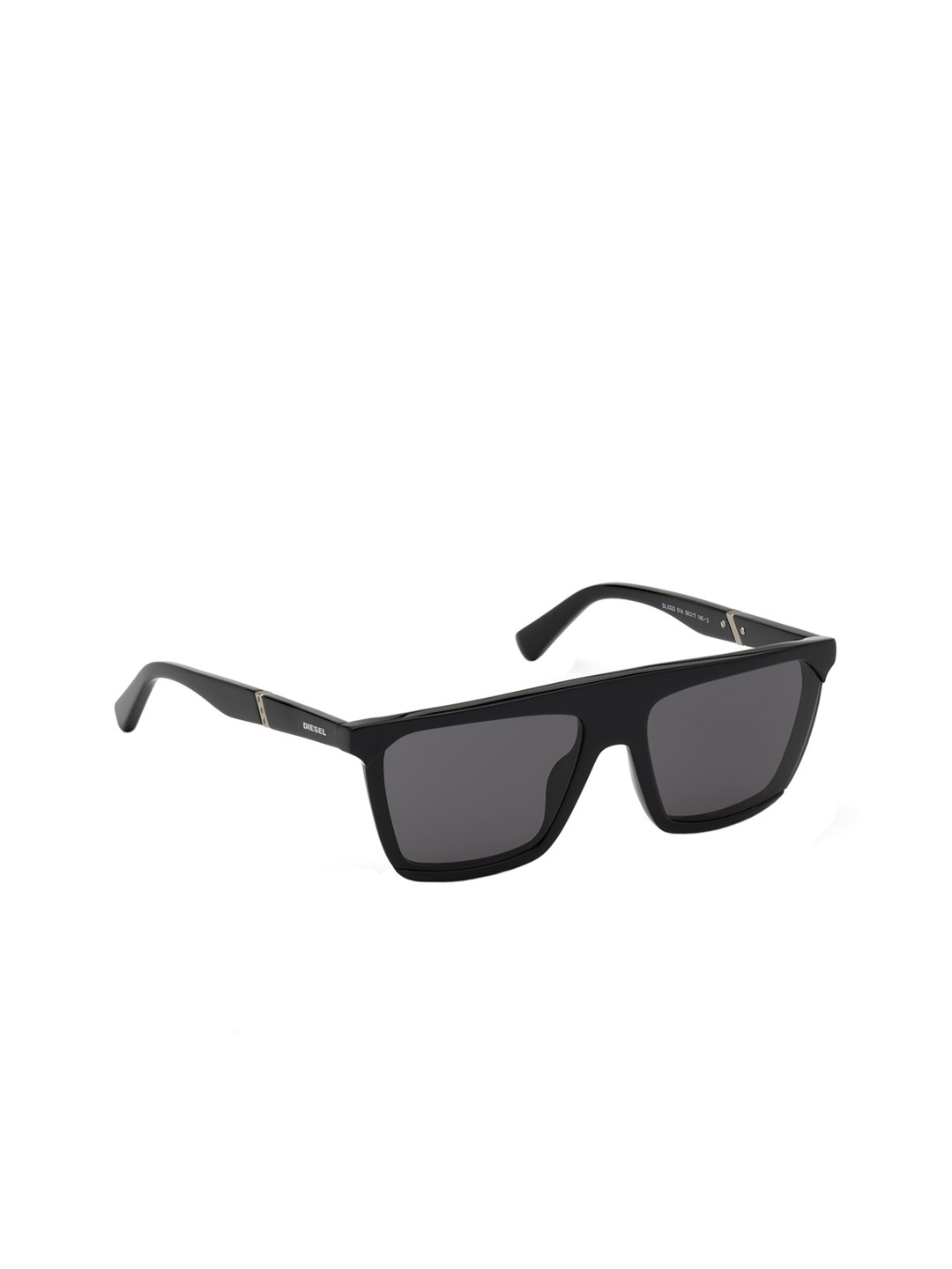Buy DIESEL Men Grey Lens & Black Square Sunglasses With UV Protected ...