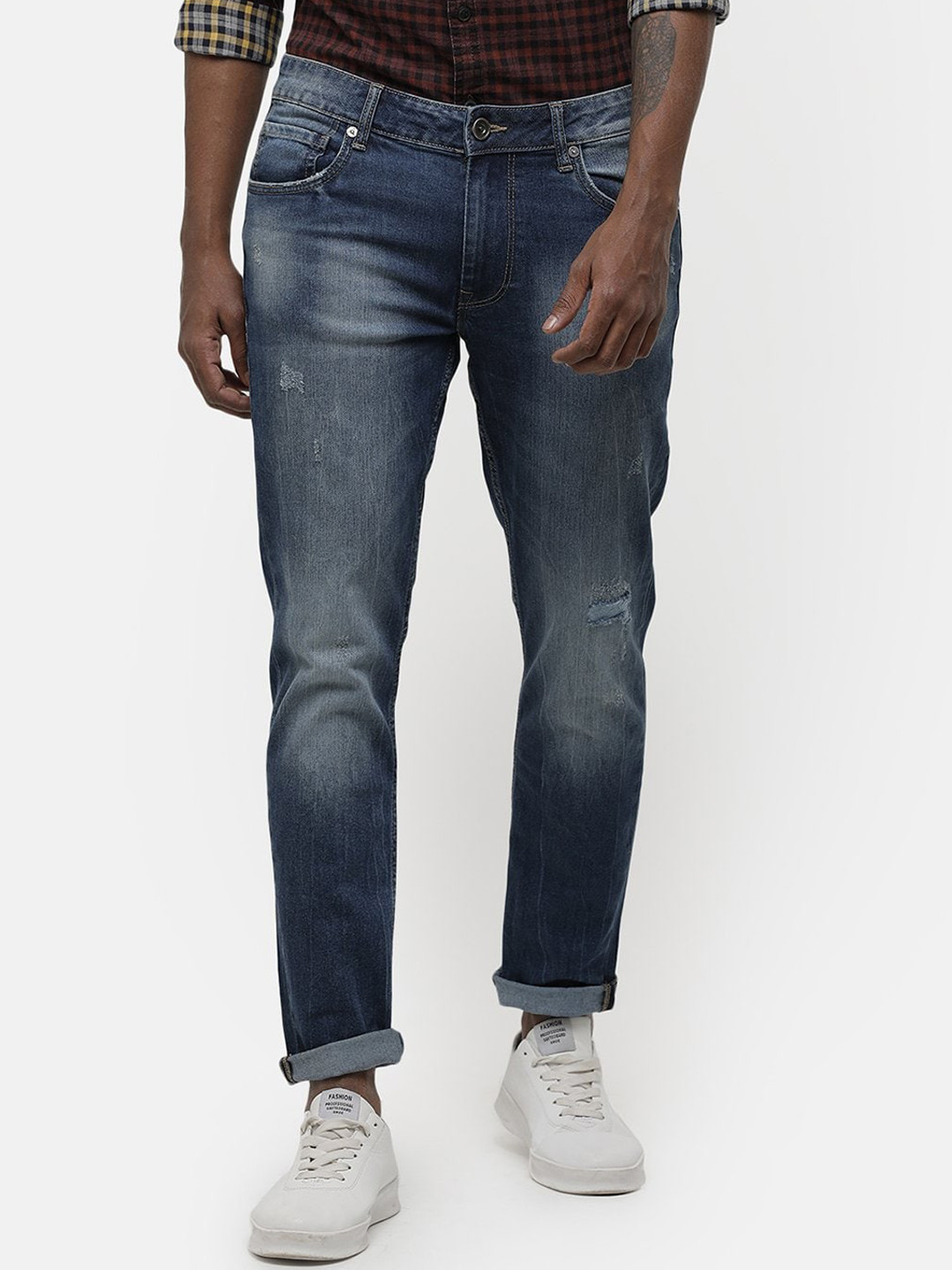 Buy Voi Jeans Men Blue Skinny Fit High Rise Clean Look Stretchable ...