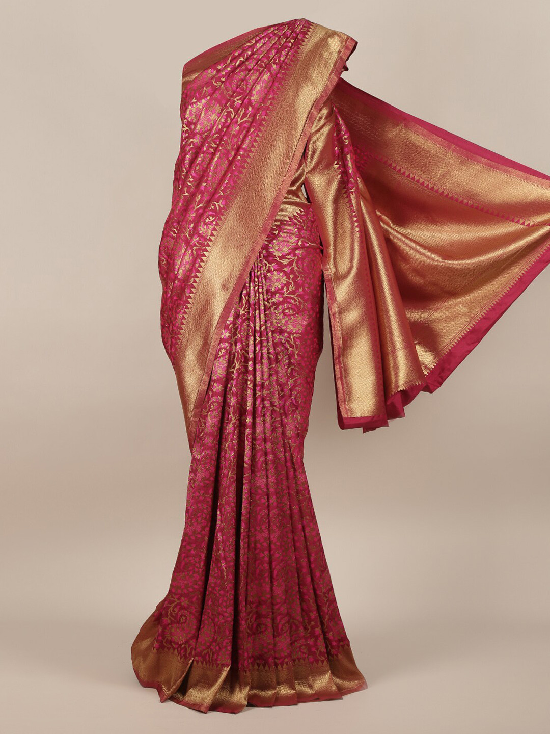 Buy Pothys Pink Pure Silk Woven Design Banarasi Saree - Sarees for ...