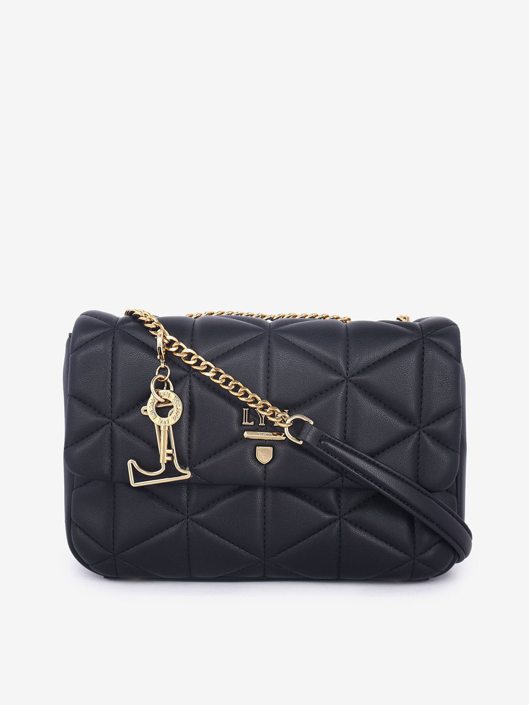 Buy LYN Black Self Design Sling Bag - Handbags for Women 13995328 | Myntra