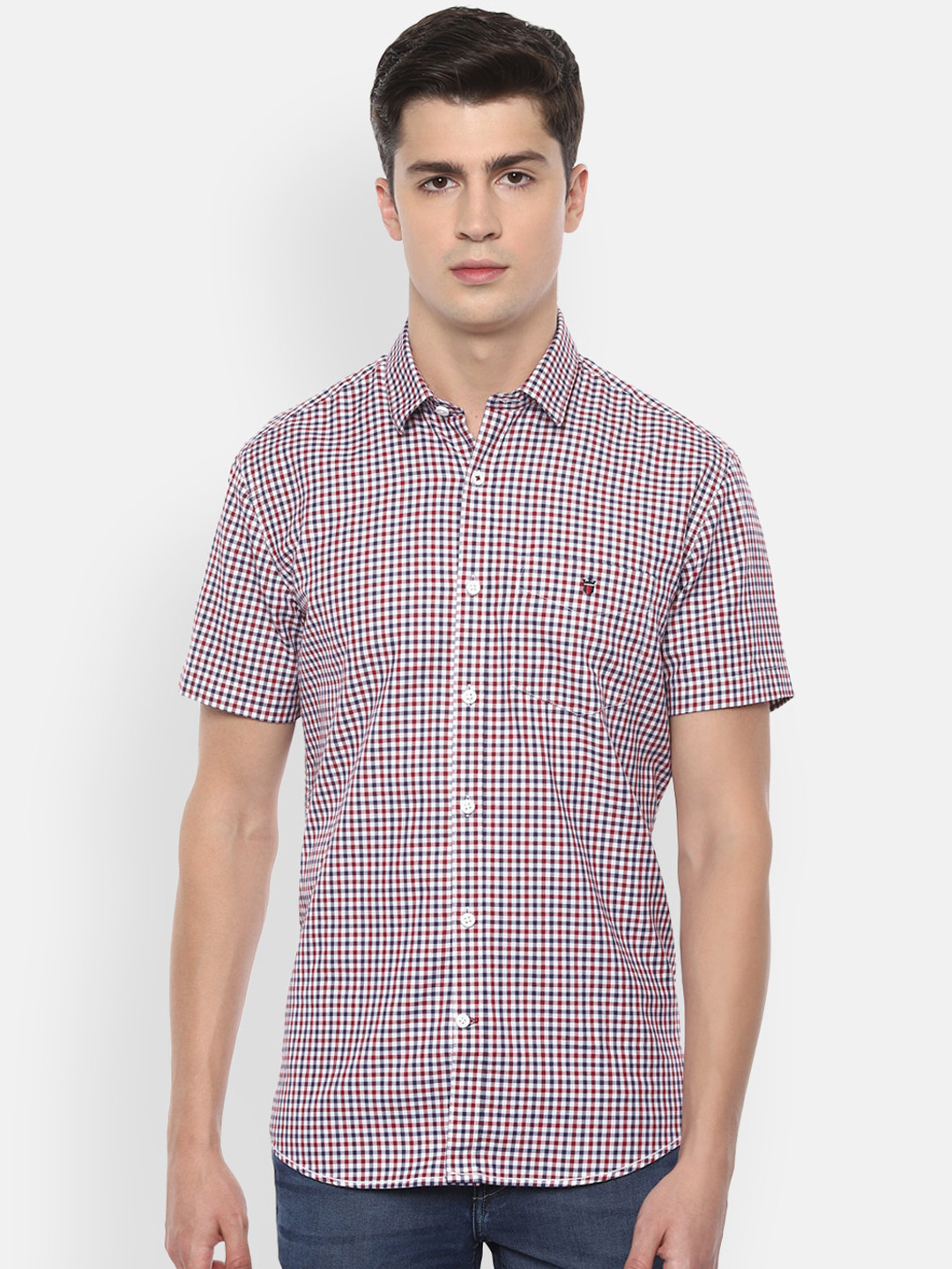 Buy Louis Philippe Sport Men Multicoloured Slim Fit Checked Casual ...