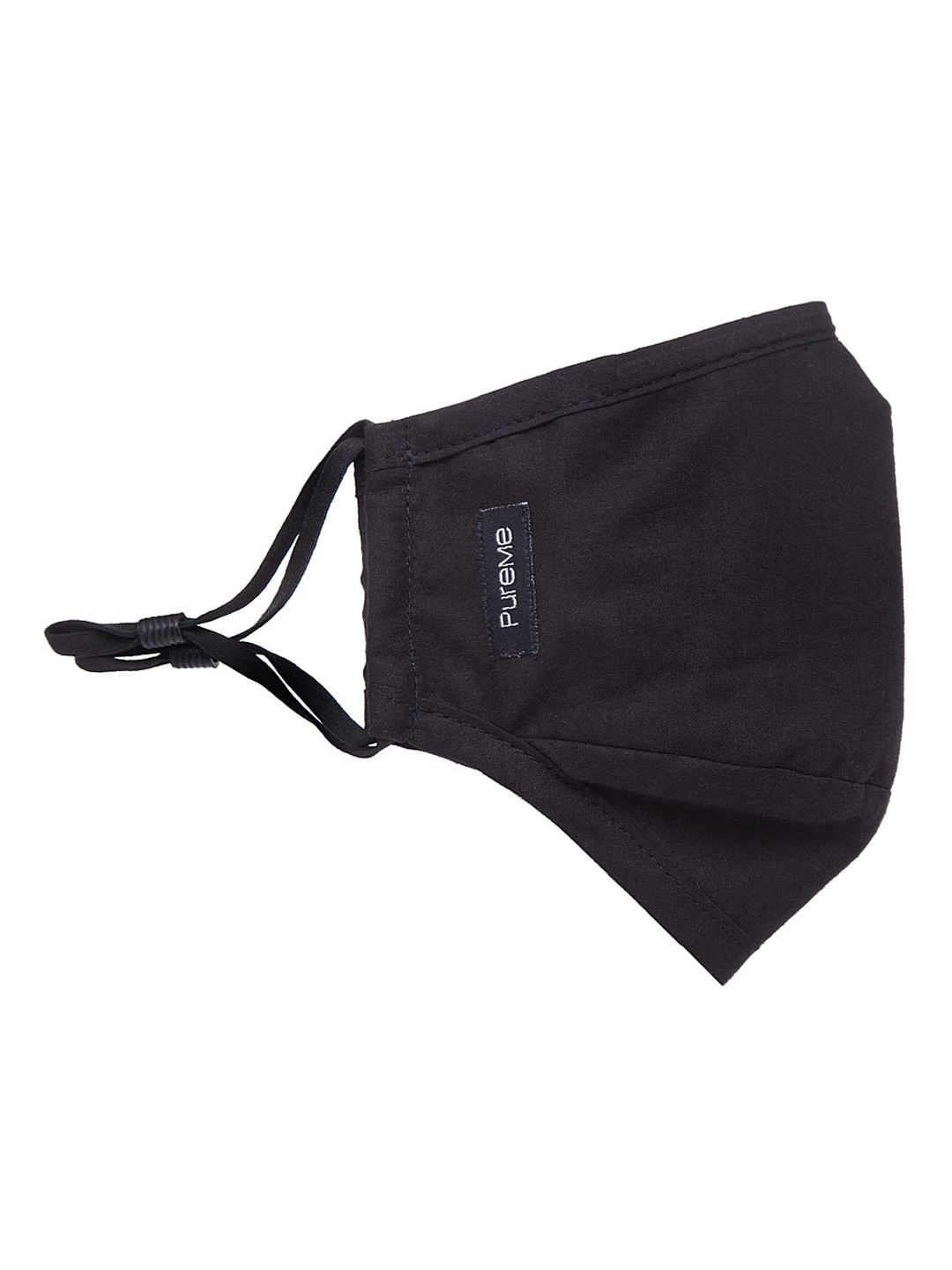 Buy PureMe Air Masks Black Solid 5 Ply Sustainable Cloth Mask - Outdoor ...
