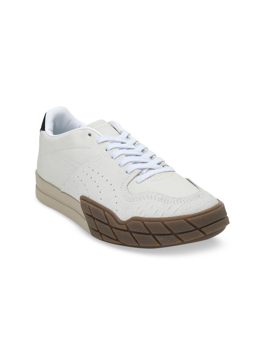 Buy Puma Women Cream Coloured And Brown Colourblocked Sneakers - Casual ...
