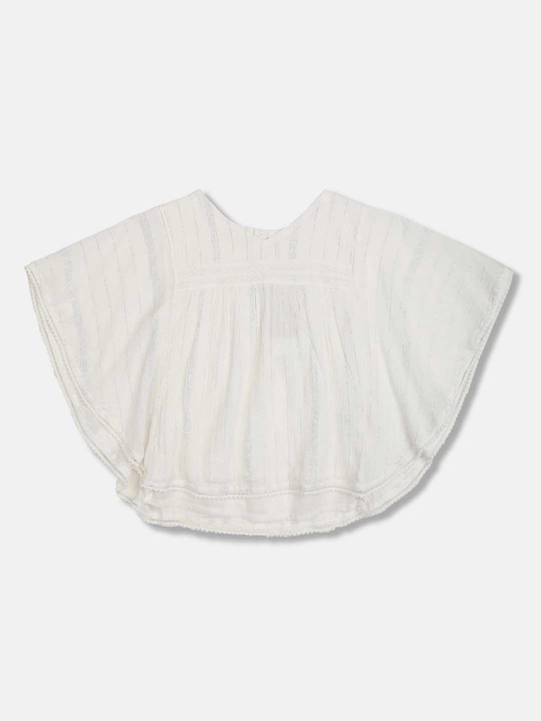 Buy Cherokee Girls White Cape Sleeves Top - Tops for Girls 13811694 ...