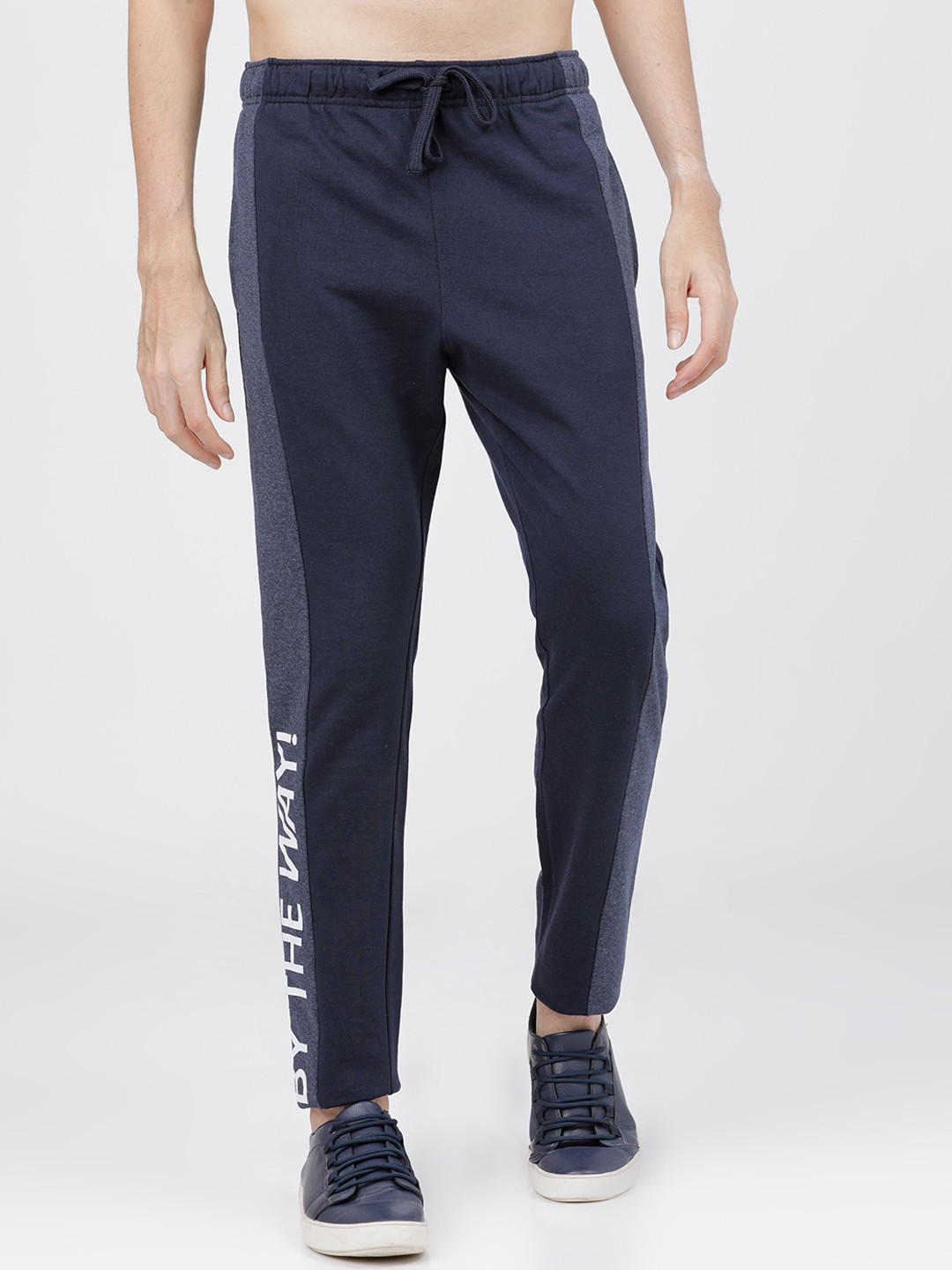 Buy HIGHLANDER Men Navy Blue Solid Slim Fit Track Pants - Track Pants ...
