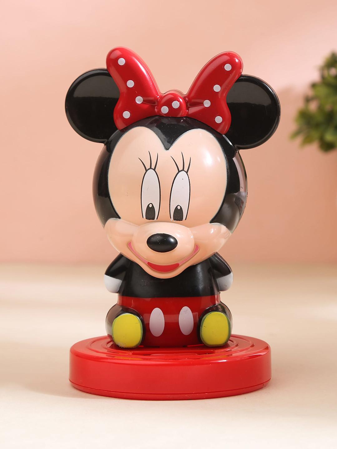 Buy Bigsmall Red & Black Minnie Mouse Solar Powered Bobblehead - Action ...