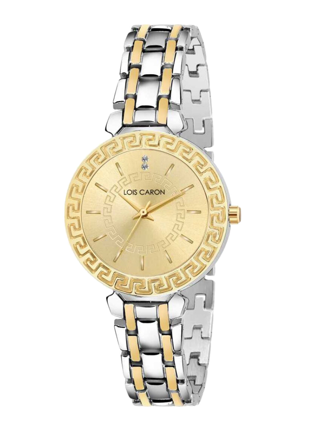 Buy LOIS CARON Men Gold Toned & Silver Toned Analogue Watch MLC 8605 ...