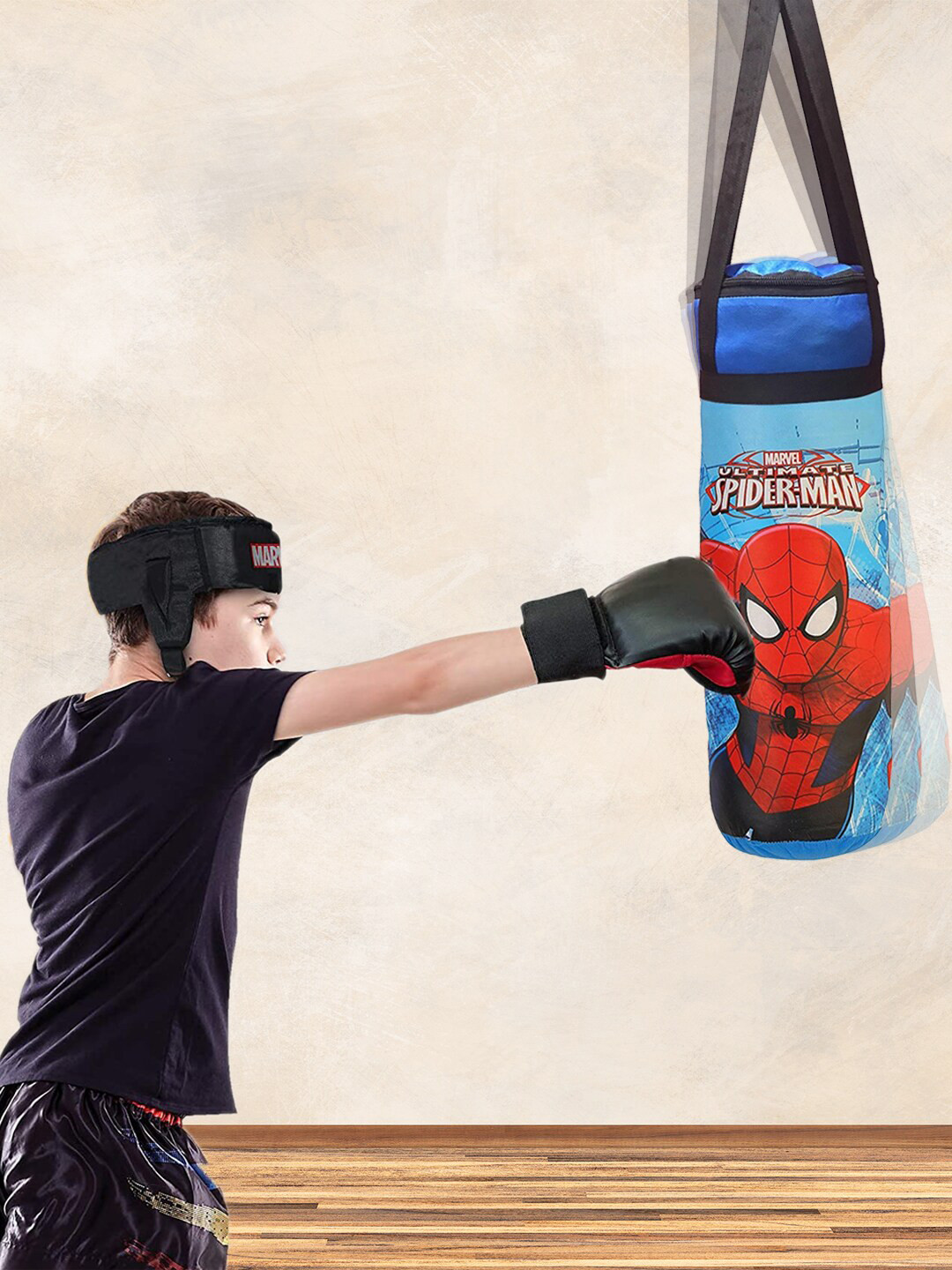 Buy ITOYS Kids Blue & Red Marvel Spiderman Printed Boxing Set ...