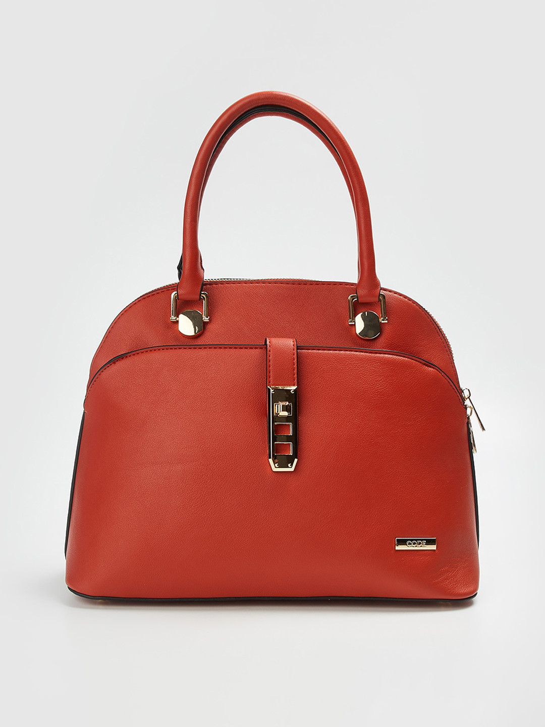 Buy CODE By Lifestyle Rust Solid Handheld Bag - Handbags for Women ...