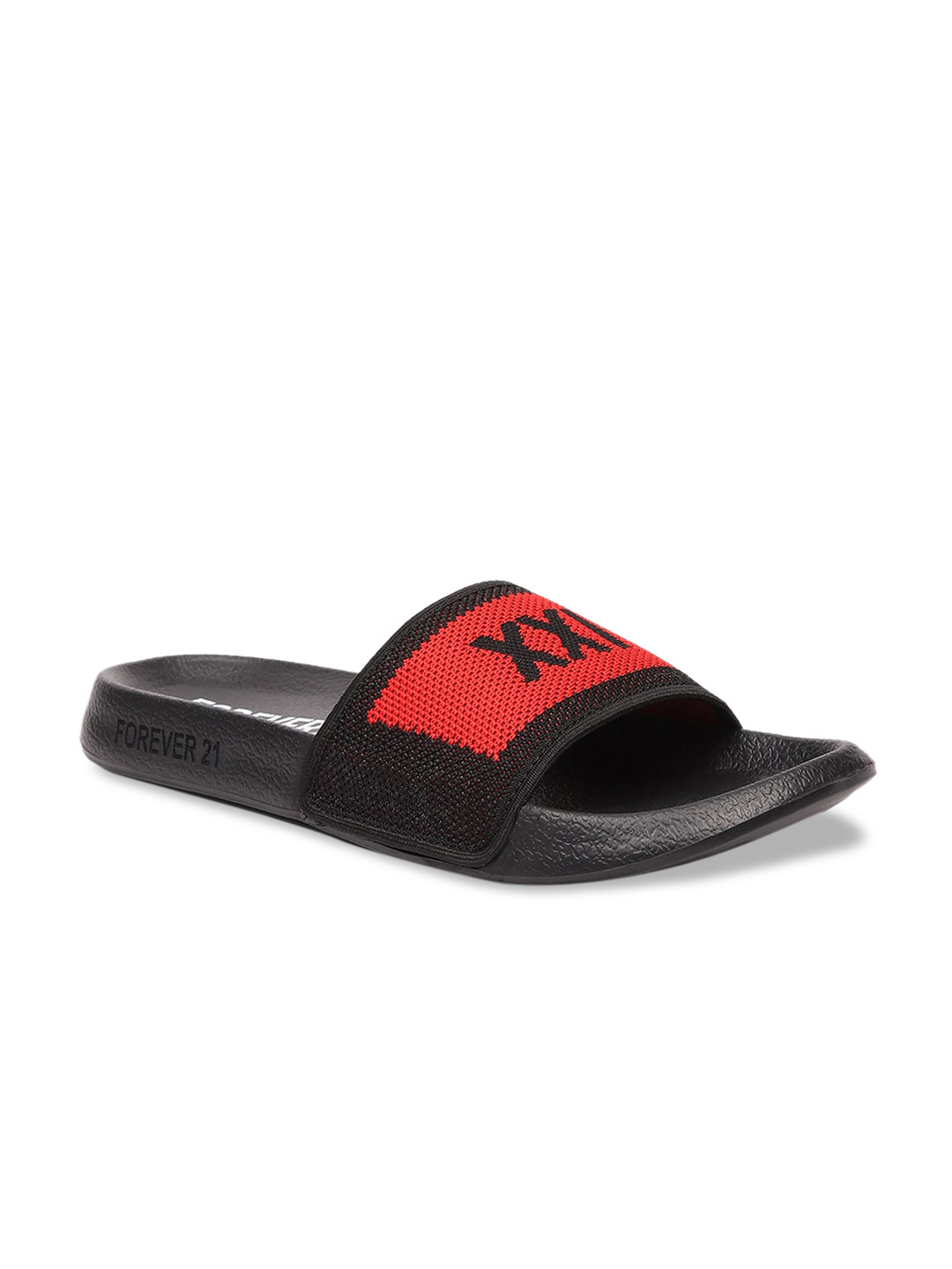 Buy FOREVER 21 Men Red Printed Open Toe Flats - Flats for Men 14152080 ...