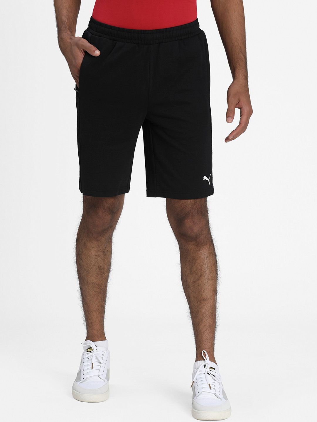 Buy Puma Men Black Solid Regular Fit Sports Shorts - Shorts for Men ...