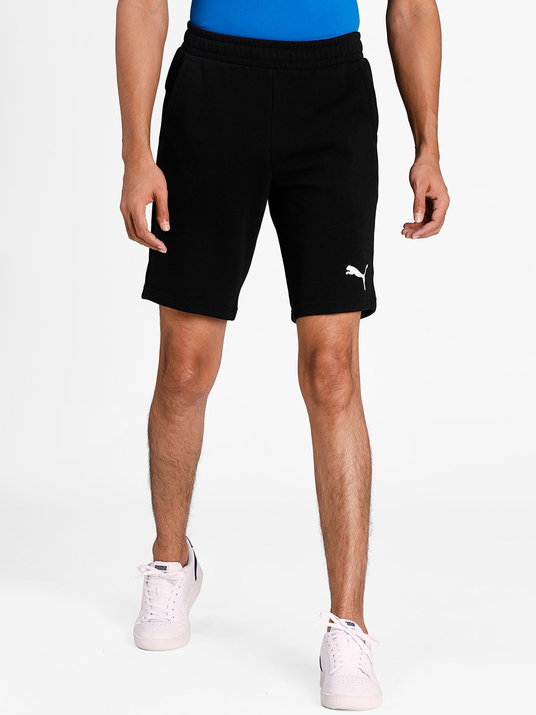 Buy Puma Men Black Solid Regular Fit Cotton Sports Sustainable Shorts ...
