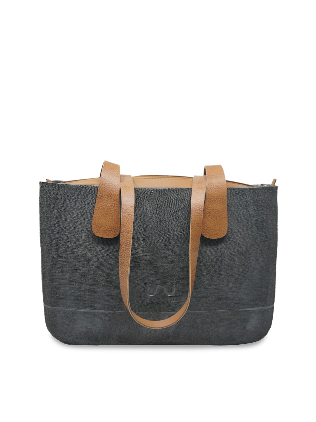 Buy Doubleu Charcoal Grey Solid Shoulder Bag - Handbags for Women ...