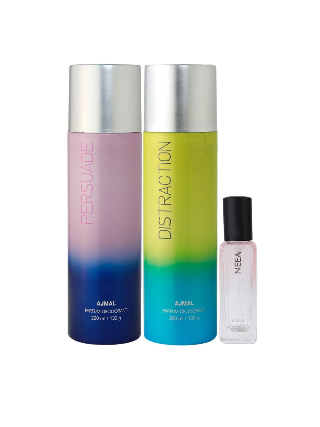 Buy Ajmal Set Of 3 Persuade Deo Distraction Deo & Neea EDP - Fragrance ...