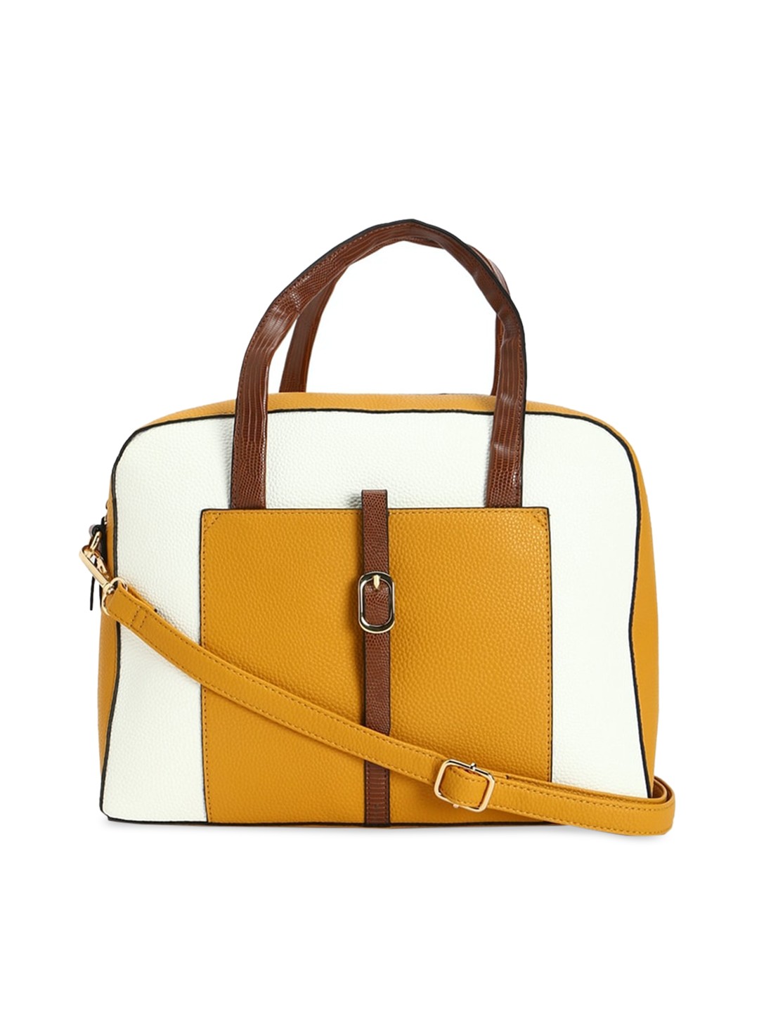Buy Forever 21 Yellow Colourblocked Handheld Bag Handbags For Women