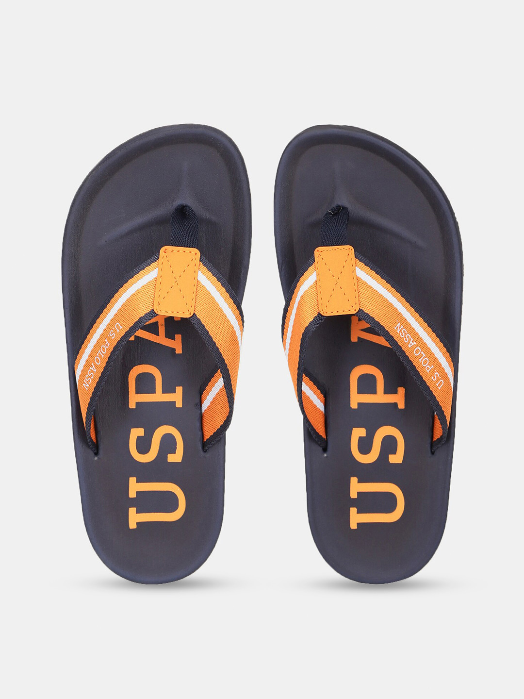 Buy U.S. Polo Assn. Men Orange Flip Flops - Flip Flops for Men 14303838 ...