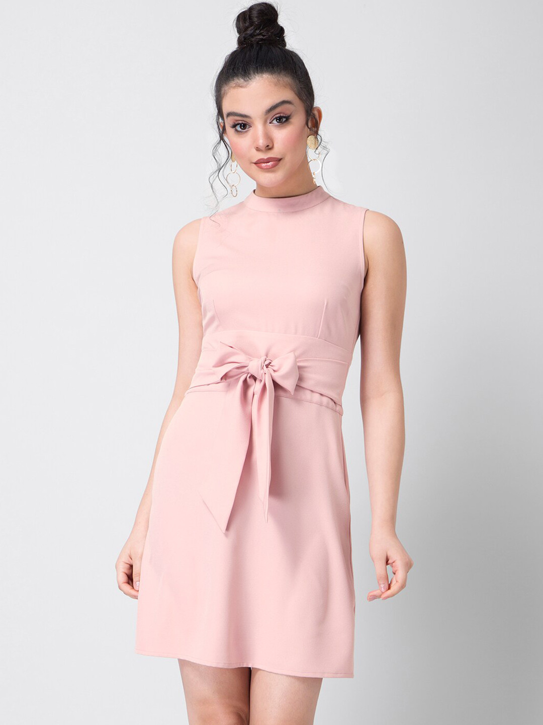 Buy FabAlley Pink Solid Fit & Flare Dress - Dresses for Women 14325046 ...