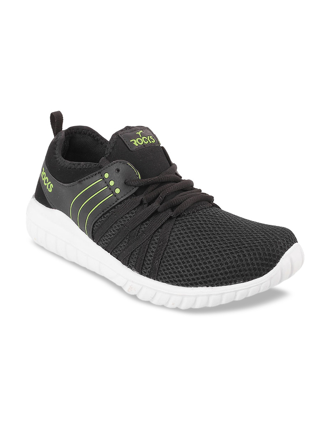 Buy WALKWAY By Metro Men Black Woven Design Sneakers - Casual Shoes for ...