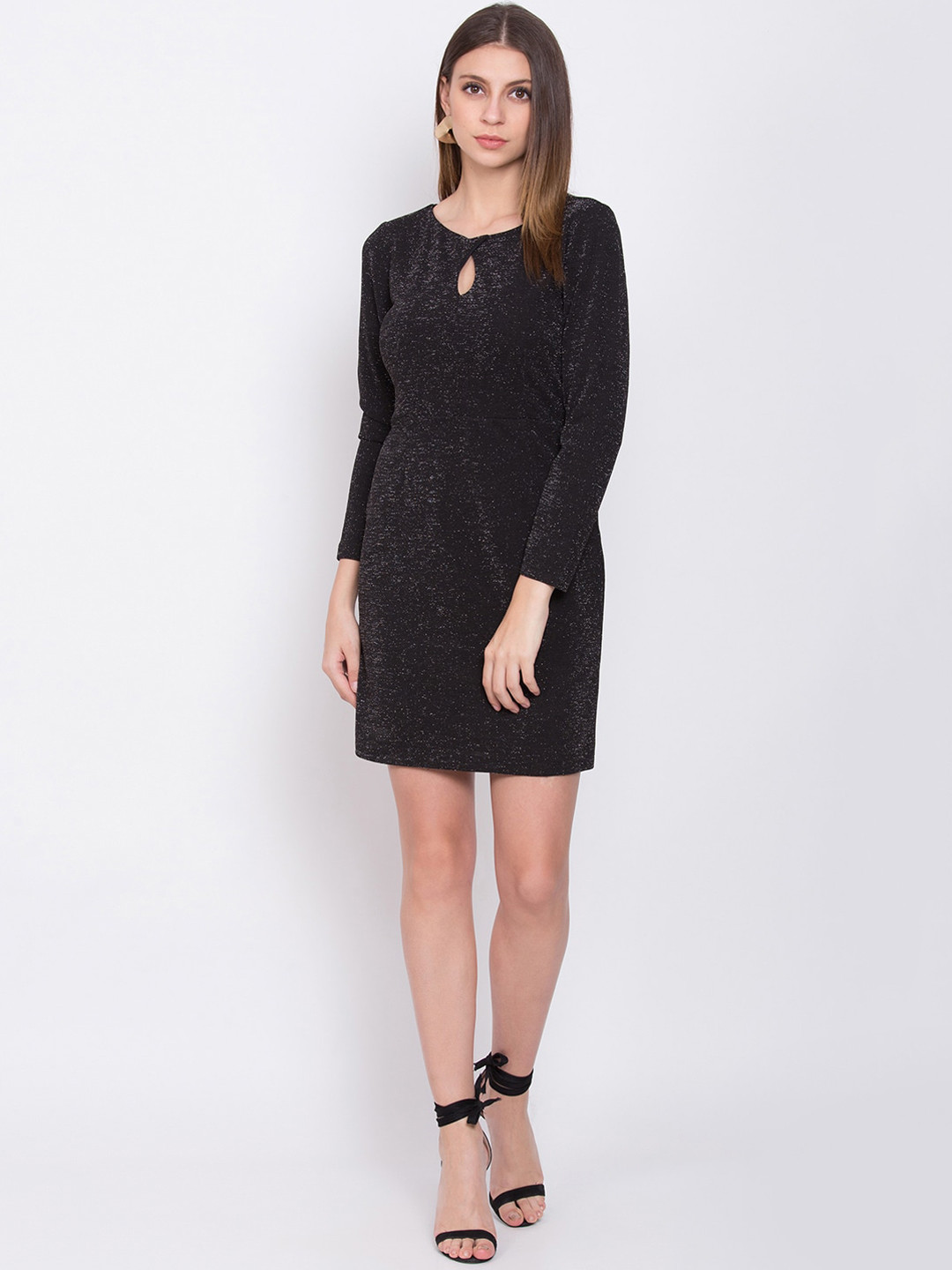 Buy ZOELLA Black Keyhole Neck Sheath Dress - Dresses for Women 14351964 ...