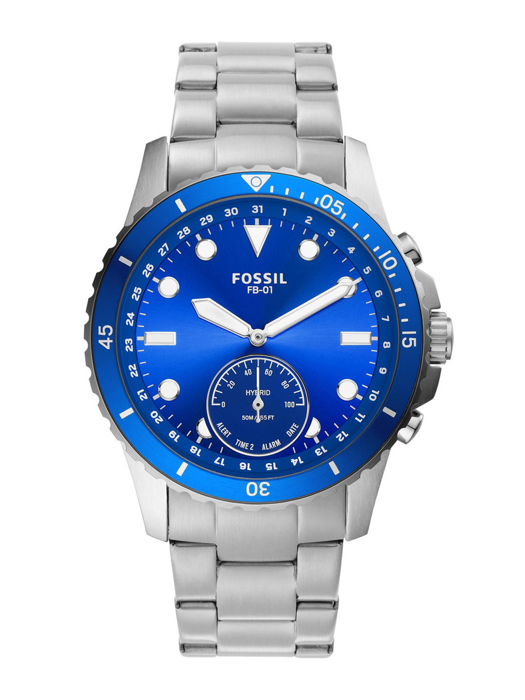 Buy Fossil Men Silver Toned FB 01 Hybrid Smart Watch FTW1198 - Watches for Men 14371486 | Myntra
