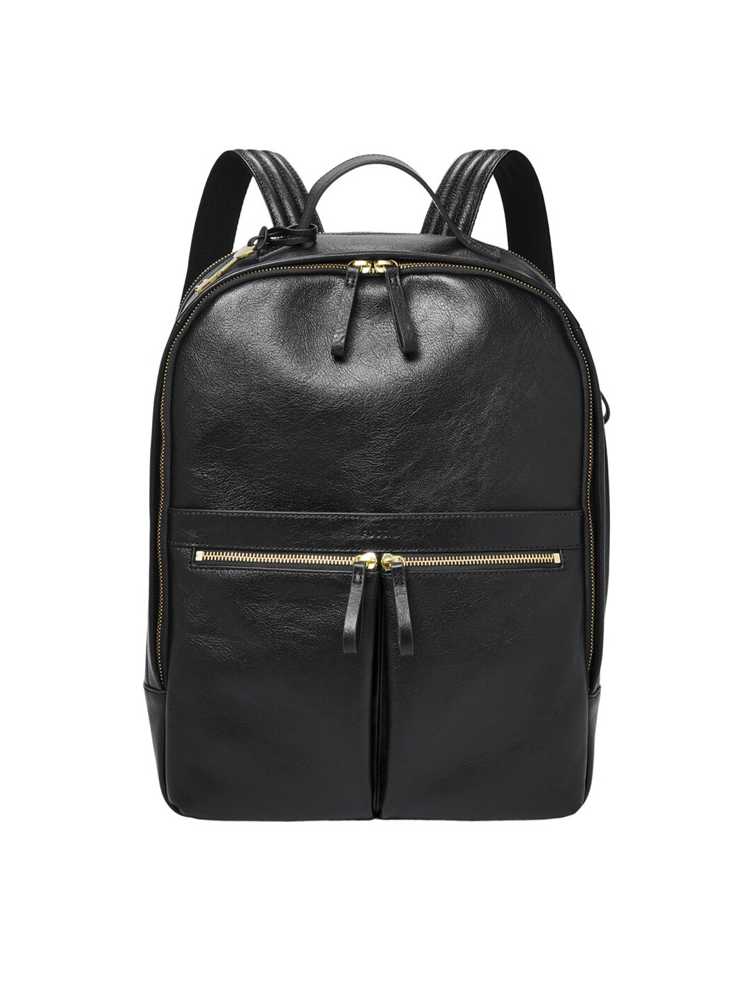 Buy Fossil Women Black Leather Solid Backpack - Backpacks for Women ...