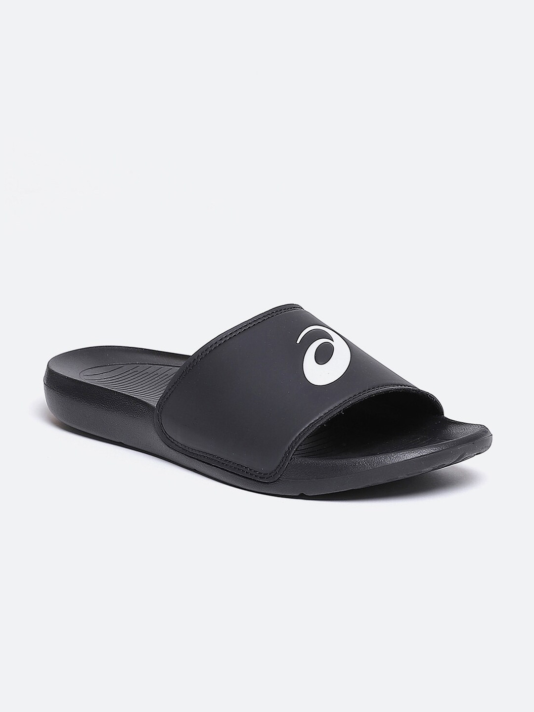 Buy ASICS Sprl Slide Unisex Black White Printed Sliders - Flip Flops ...