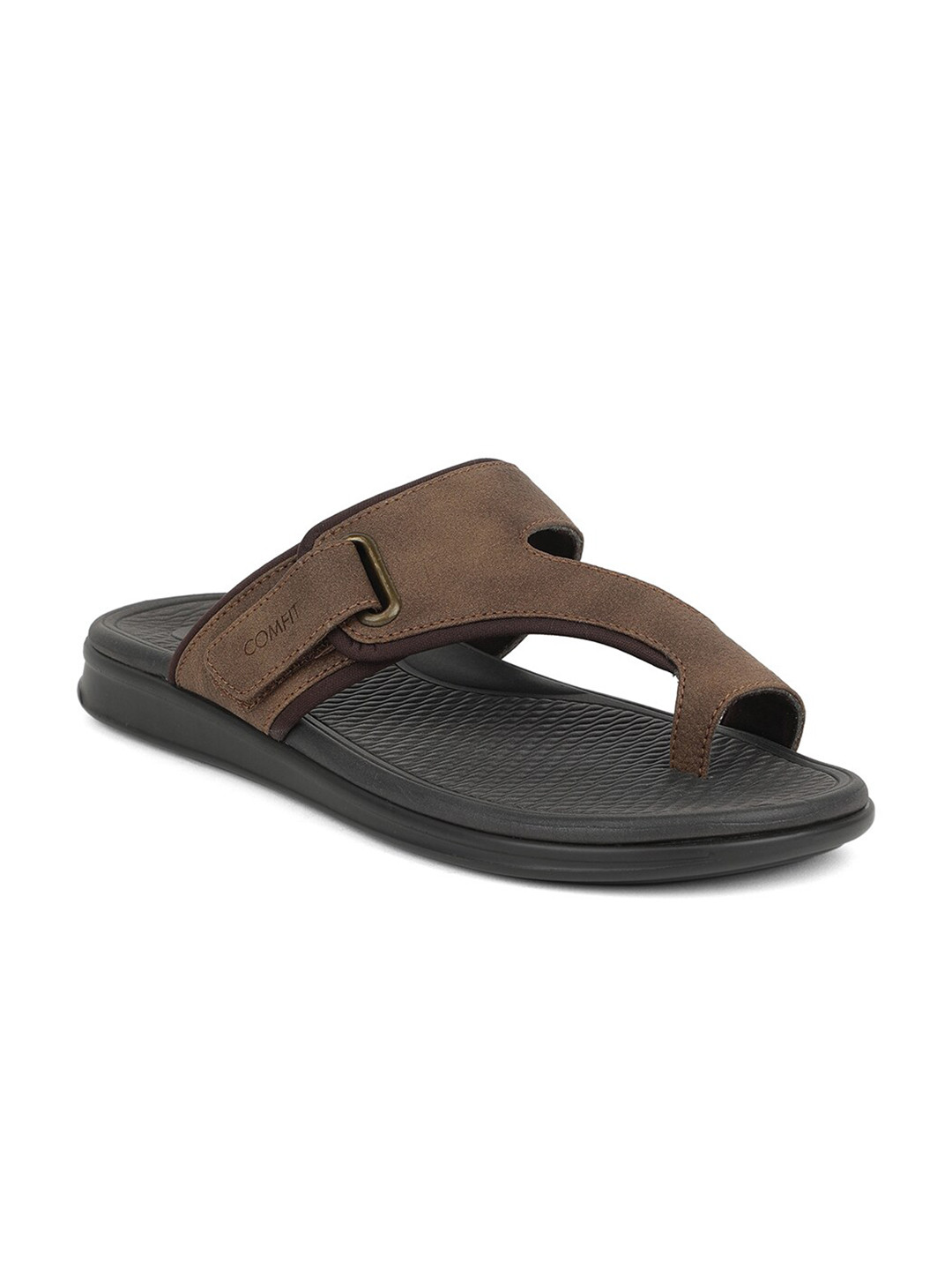 Buy Bata Comfit Men Brown PU Comfort Sandals - Sandals for Men 14403052 ...