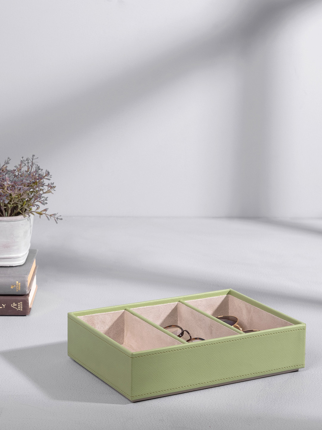 Buy Pure Home And Living Green Solid Organiser Box - Organisers for ...