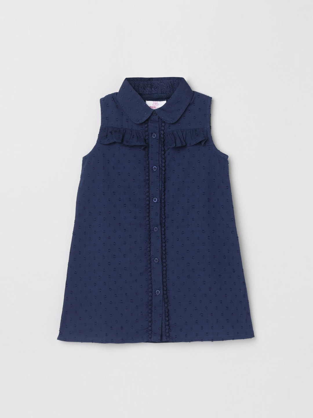 Buy Max Girls Blue Shirt Style Top - Tops for Girls 14421630 | Myntra