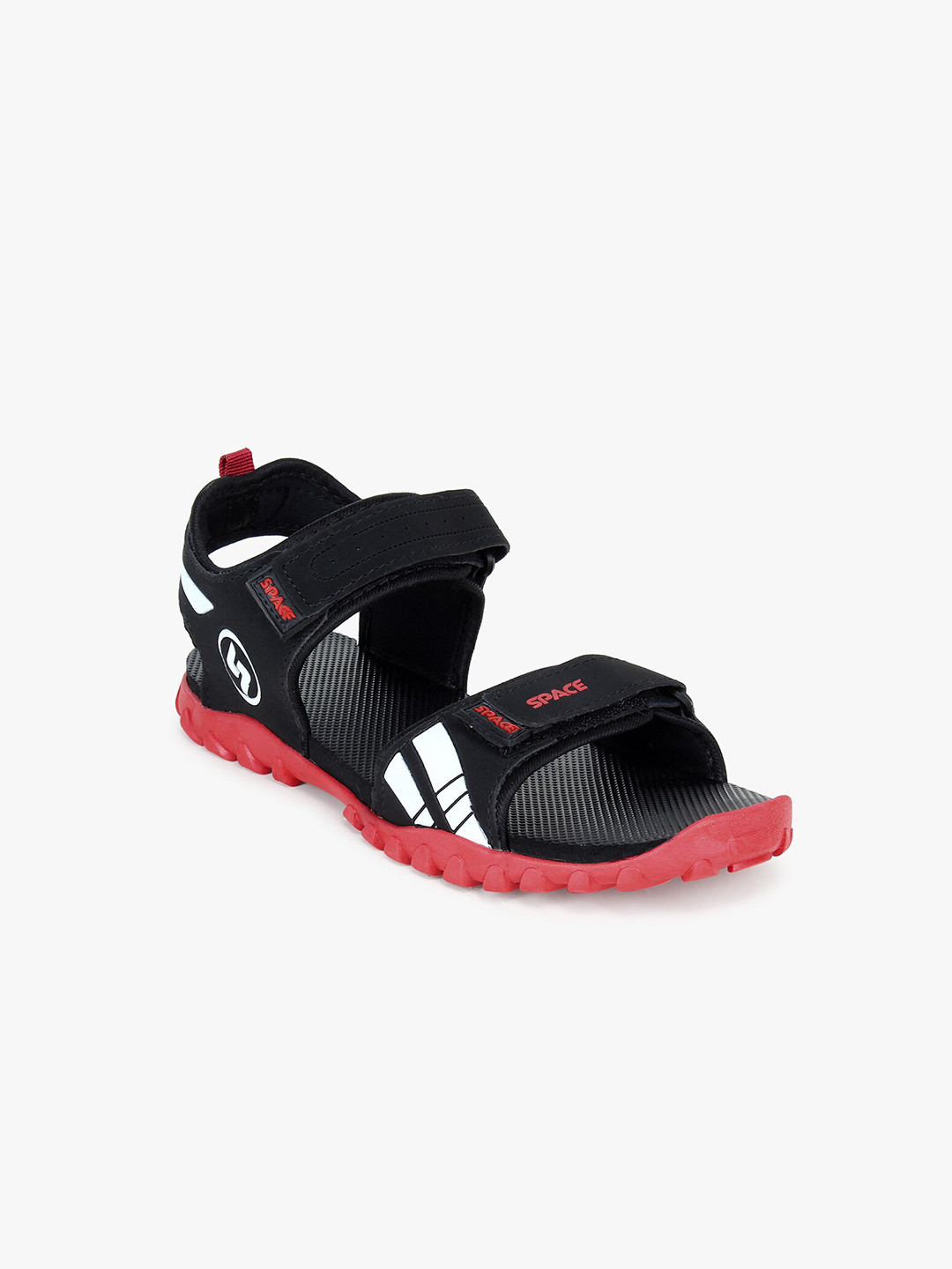 Buy Space Men Black & Red Comfort Sandals - Sandals for Men 14249964 ...