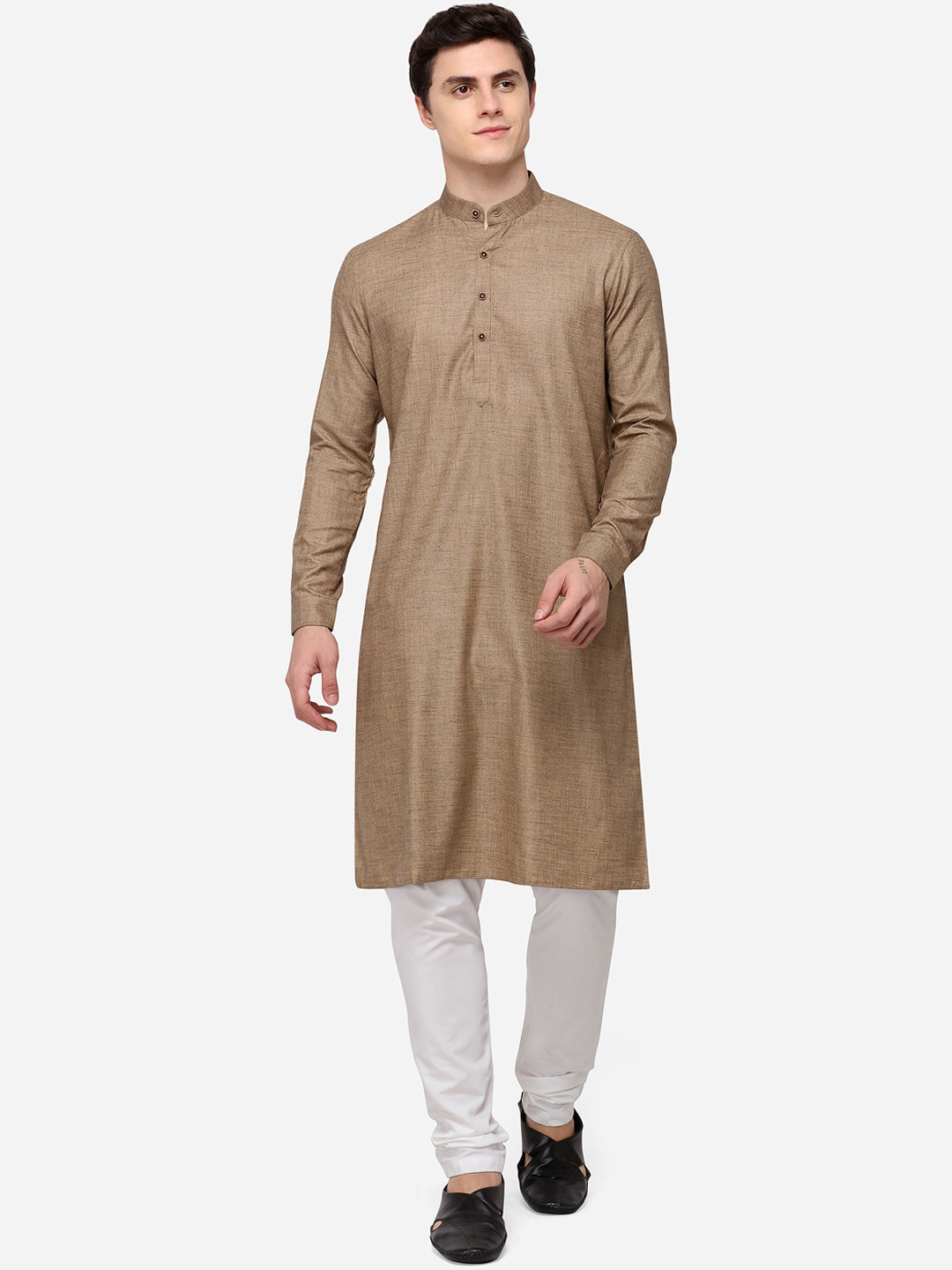 Buy Modi Kurta Men Brown Solid Kurtas - Kurtas for Men 14263392 | Myntra