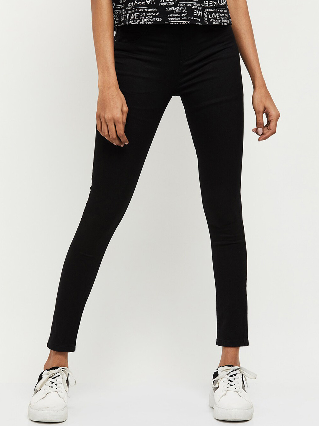 Buy Max Women Black Slim Fit Jeans - Jeans for Women 14432864 | Myntra