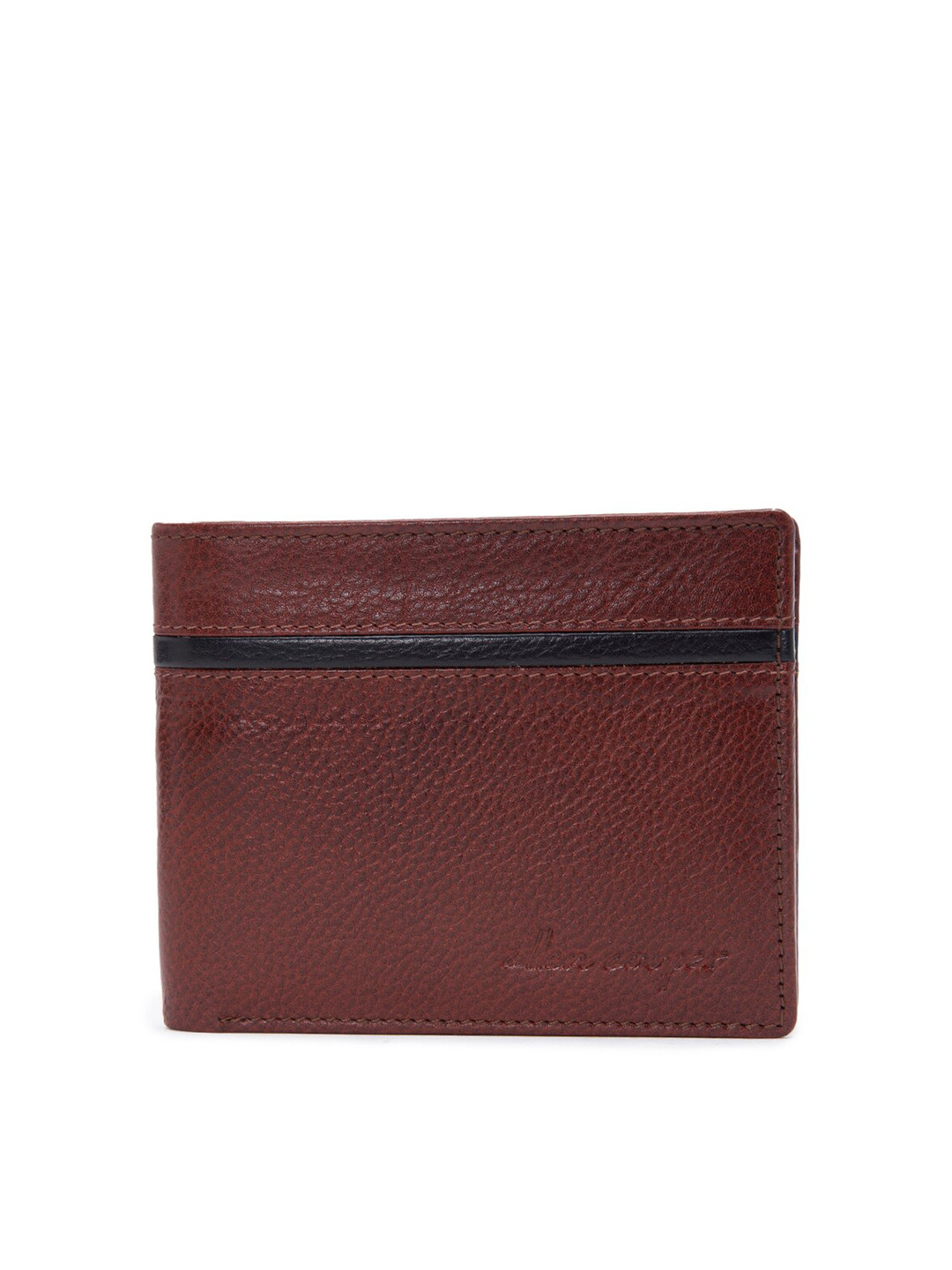 Buy Allen Cooper Men Brown Textured Two Fold Wallet - Wallets for Men ...