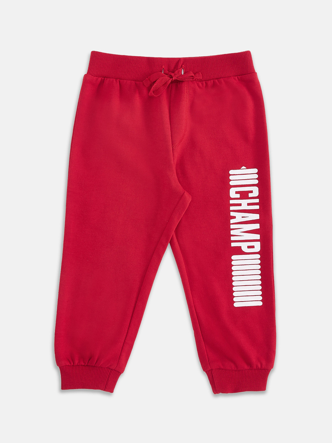 Buy Pantaloons Baby Boys Red & White Solid Pure Cotton Joggers - Track ...
