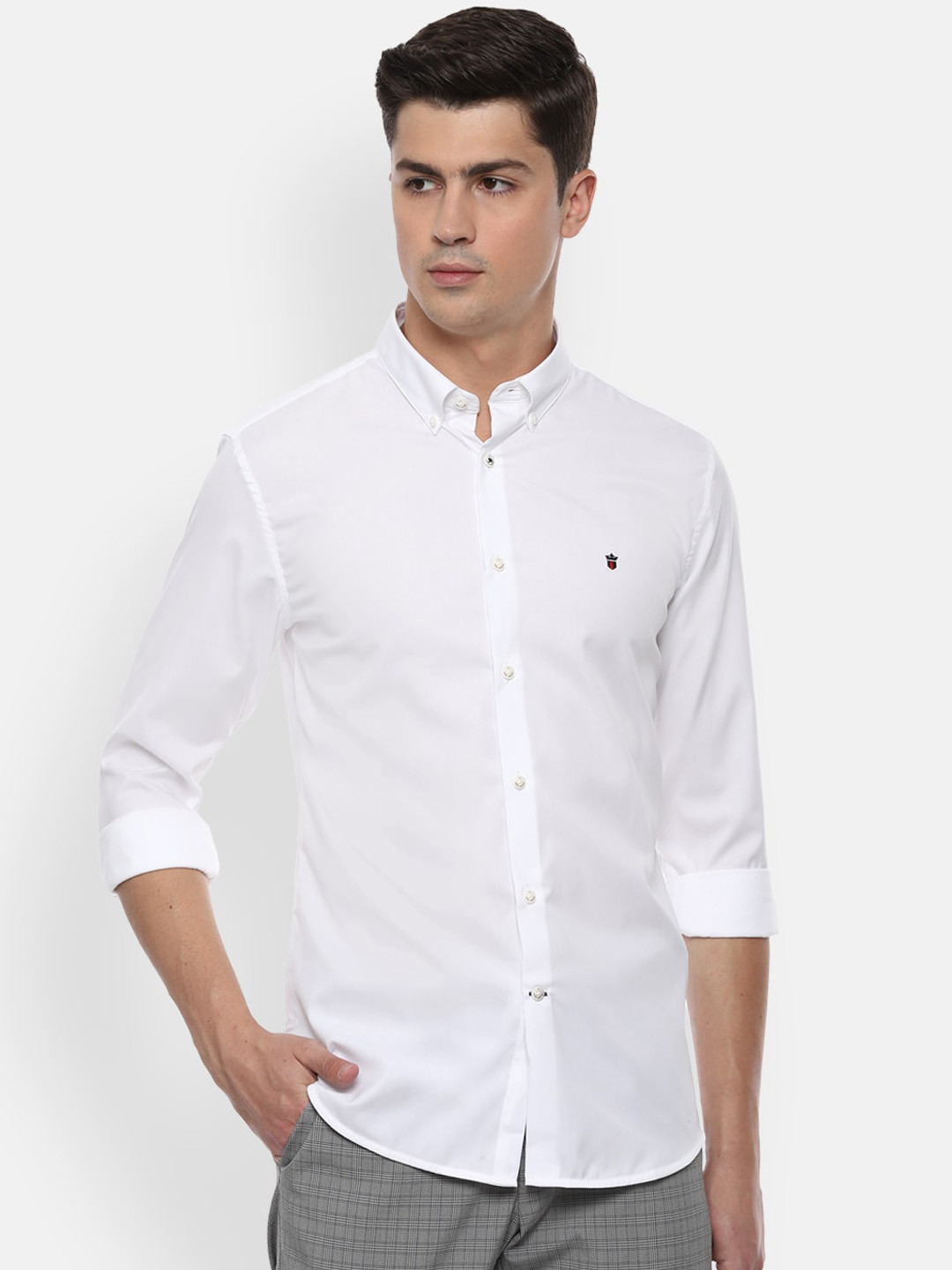 Buy Louis Philippe Sport Men White Slim Fit Casual Shirt - Shirts for ...