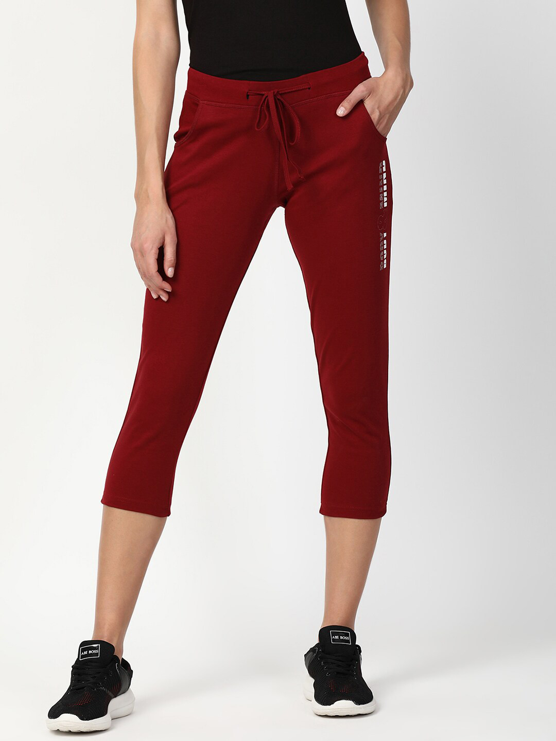 Buy V2 Value & Variety Women Maroon Cotton Capris - Capris for Women ...