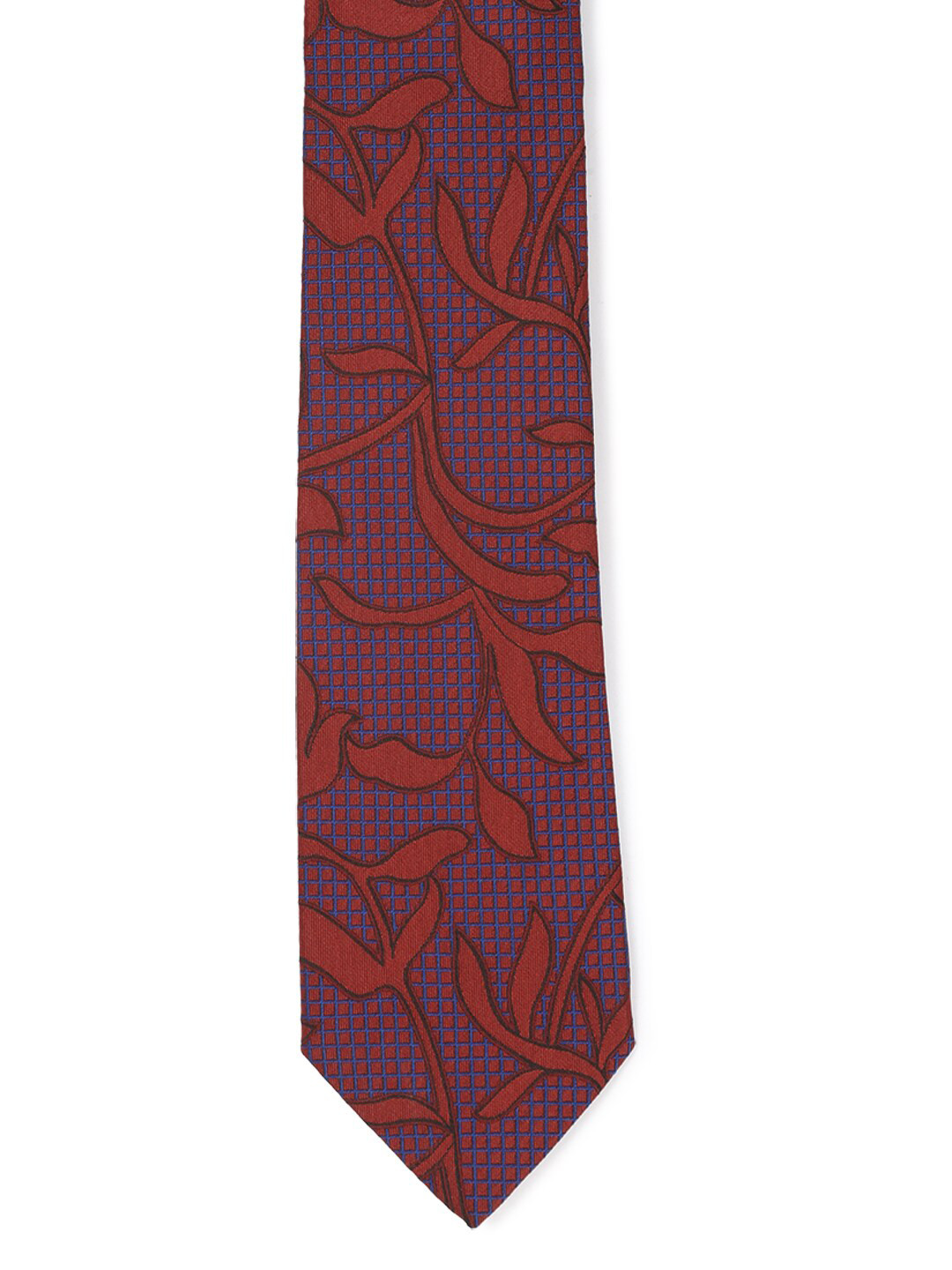 Buy Peter England Men Blue & Maroon Woven Design Broad Tie - Ties for ...
