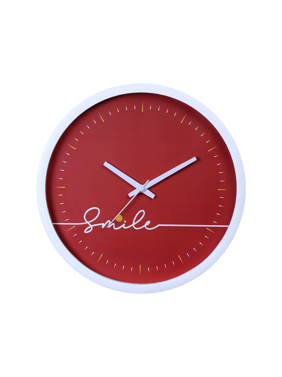 Buy Bodh Design Maroon & White Printed Contemporary Wall Clock - Clocks ...