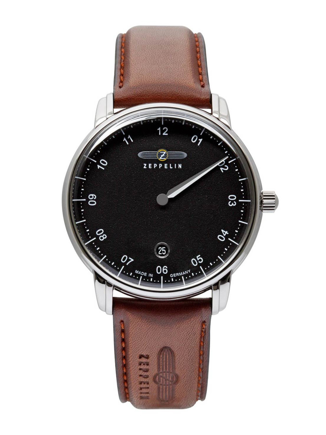 Buy ZEPPELIN Men Black Dial & Brown Leather Straps Analogue Watch ...